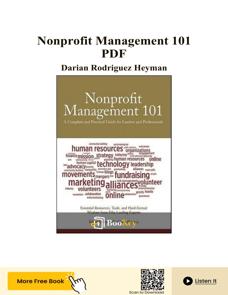 Nonprofit Management 101: Guide for Leaders