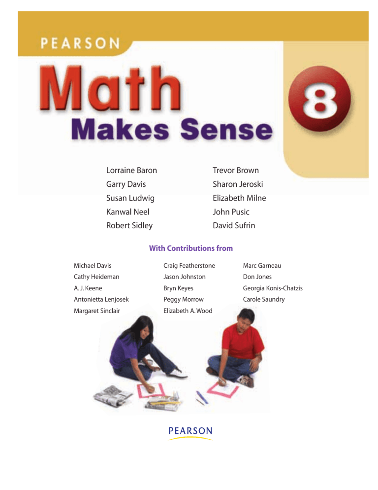 Pearson Math Makes Sense 8 Textbook