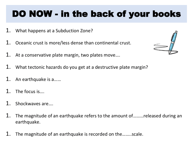 Earthquake & Plate Tectonics Worksheet - Haiti Case Study
