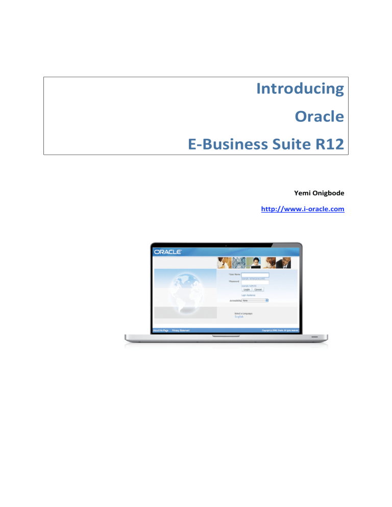Introducing Oracle E-Business Suite R12
