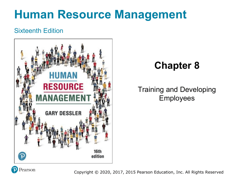 Human Resource Management Chapter 8: Training & Developing Employees
