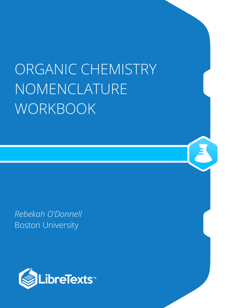 Organic Chemistry Nomenclature Workbook