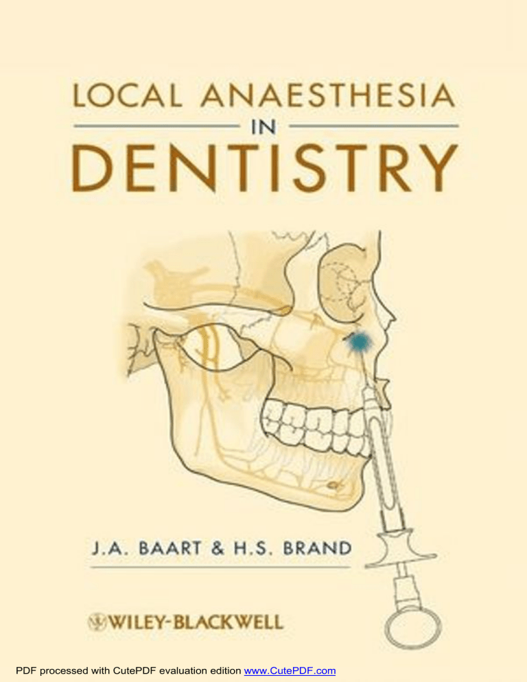 Local Anaesthesia in Dentistry Textbook