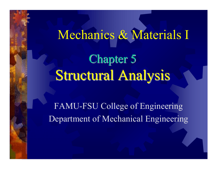 Mechanics & Materials I: Structural Analysis Chapter