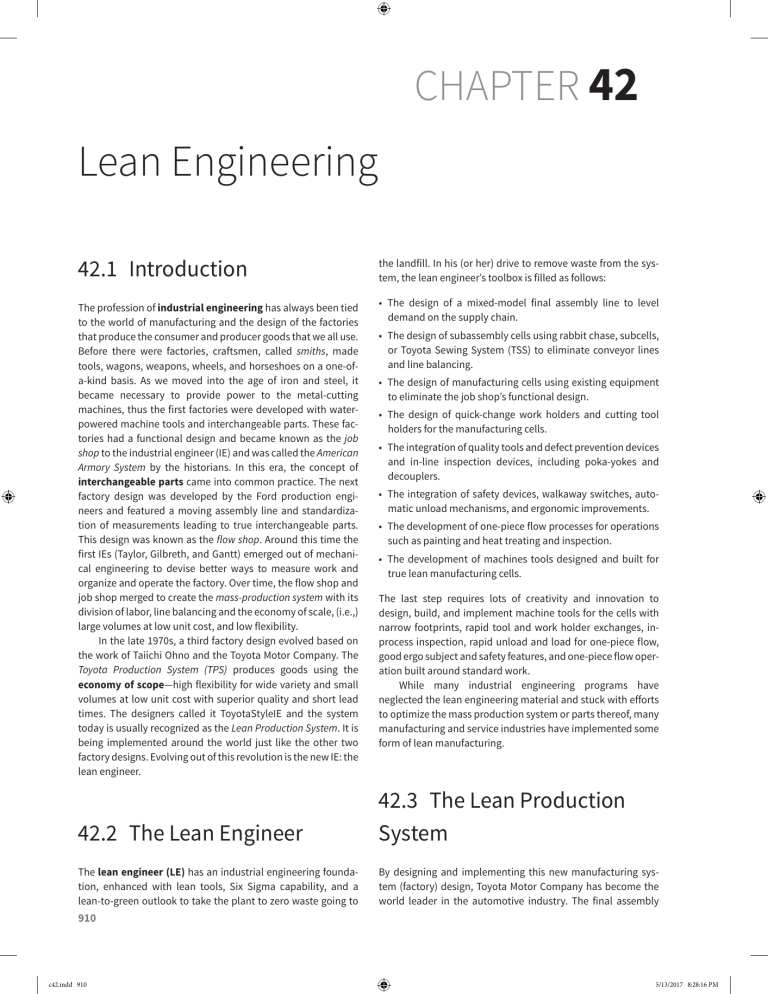 Lean Engineering Chapter 42: Lean Production Systems