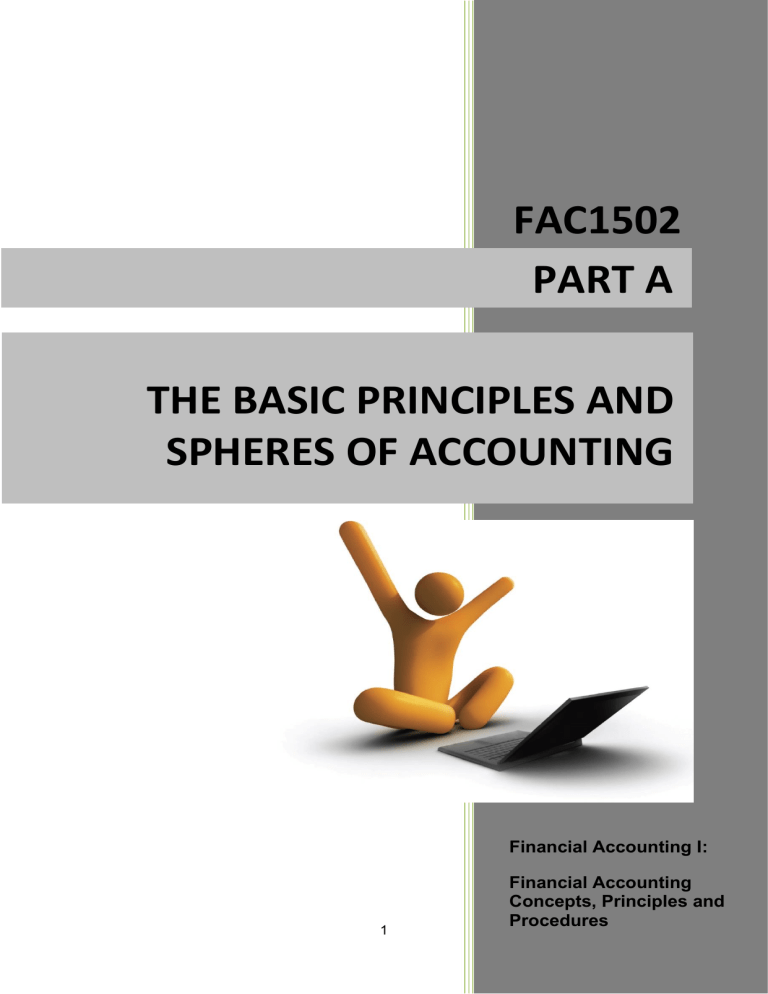 Basic Principles of Accounting: Financial Accounting I Concepts