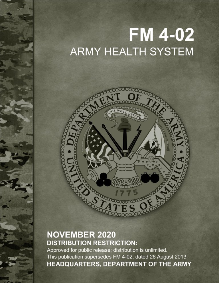 FM 4-02 Army Health System Field Manual 2020