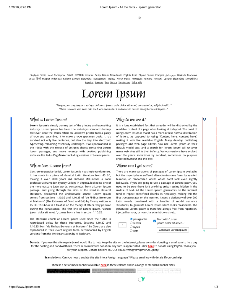 Lorem Ipsum: All the Facts About Dummy Text Generator