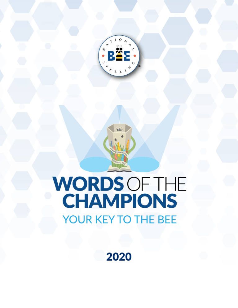 2020 Scripps Spelling Bee Study Guide