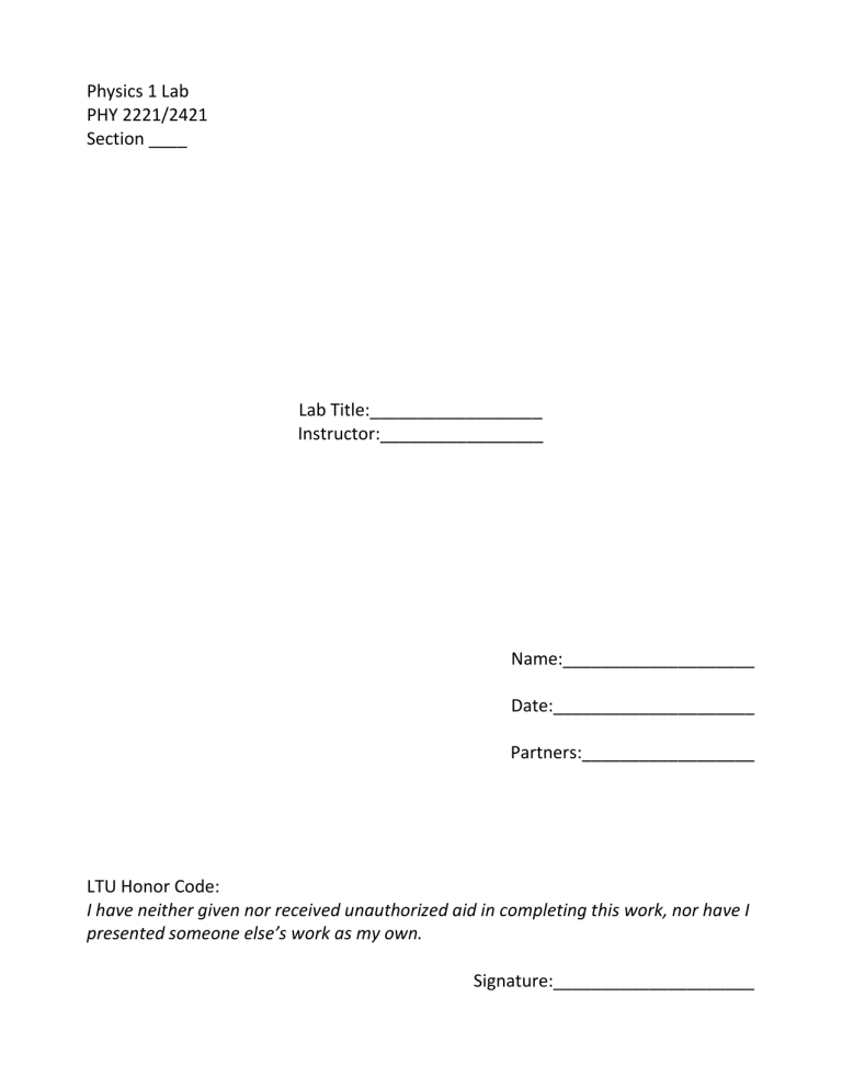 Physics 1 Lab Report: Rotational Motion Experiment