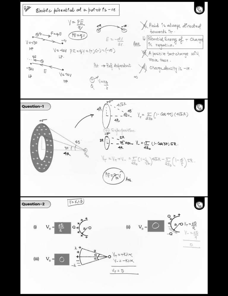 Electric Potential: JEE Main Problems & Solutions