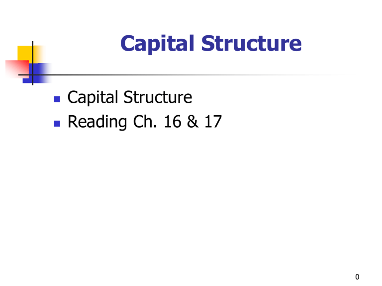 Capital Structure: Financing Choices and Theories