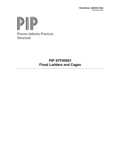 PIP STF05501: Fixed Ladders and Cages Technical Standard