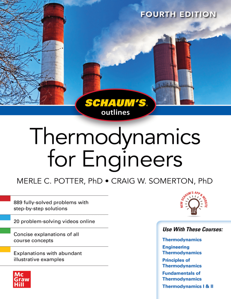 Schaum's Outlines Thermodynamics for Engineers 4th Ed