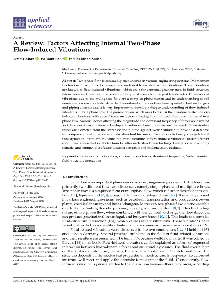 Review: Factors Affecting Internal Two-Phase Flow-Induced Vibrations