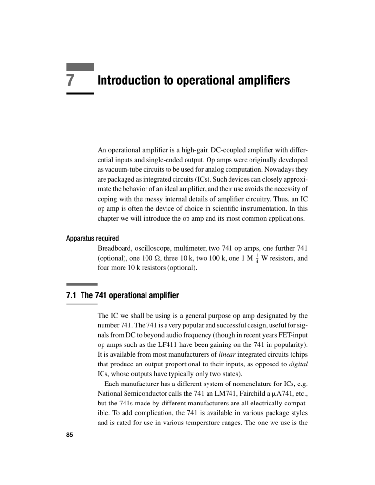 Introduction to Operational Amplifiers: 741 Op Amp Guide