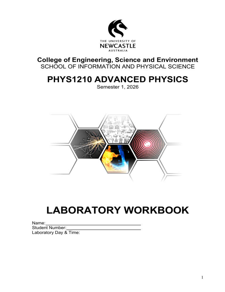 PHYS1210 Advanced Physics Laboratory Workbook