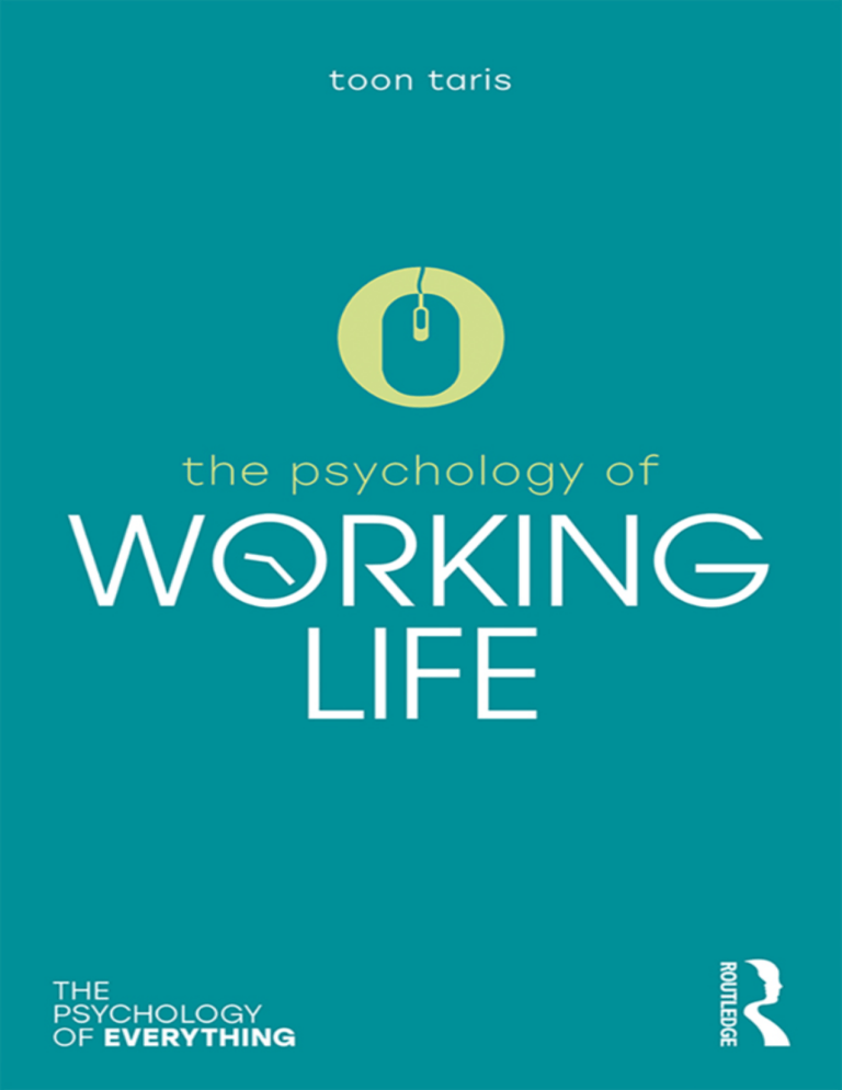 The Psychology of Working Life: Work Motivation & Well-being
