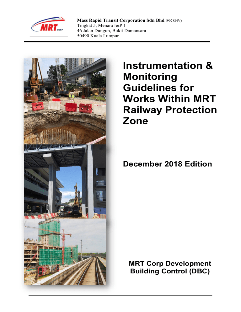 MRT Railway Protection Zone Instrumentation & Monitoring Guidelines