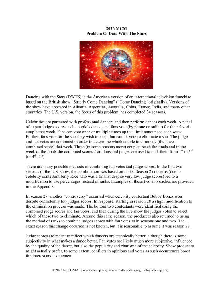 2026 MCM Problem C: Data With The Stars - Mathematical Modeling