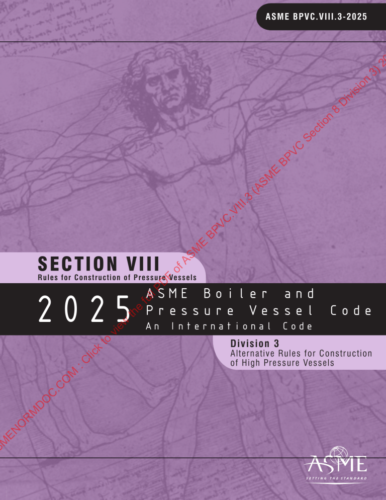 ASME BPVC.VIII.3-2025: High Pressure Vessel Construction Rules