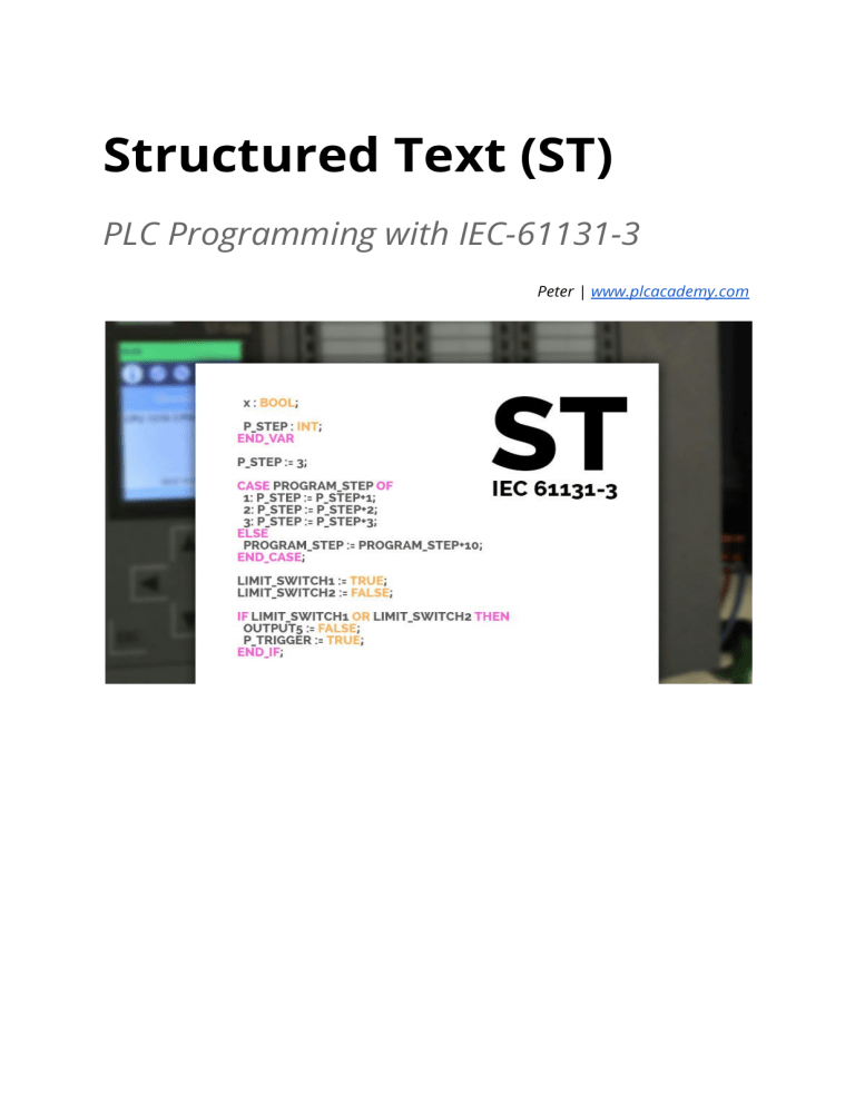 Structured Text PLC Programming Tutorial with IEC-61131-3