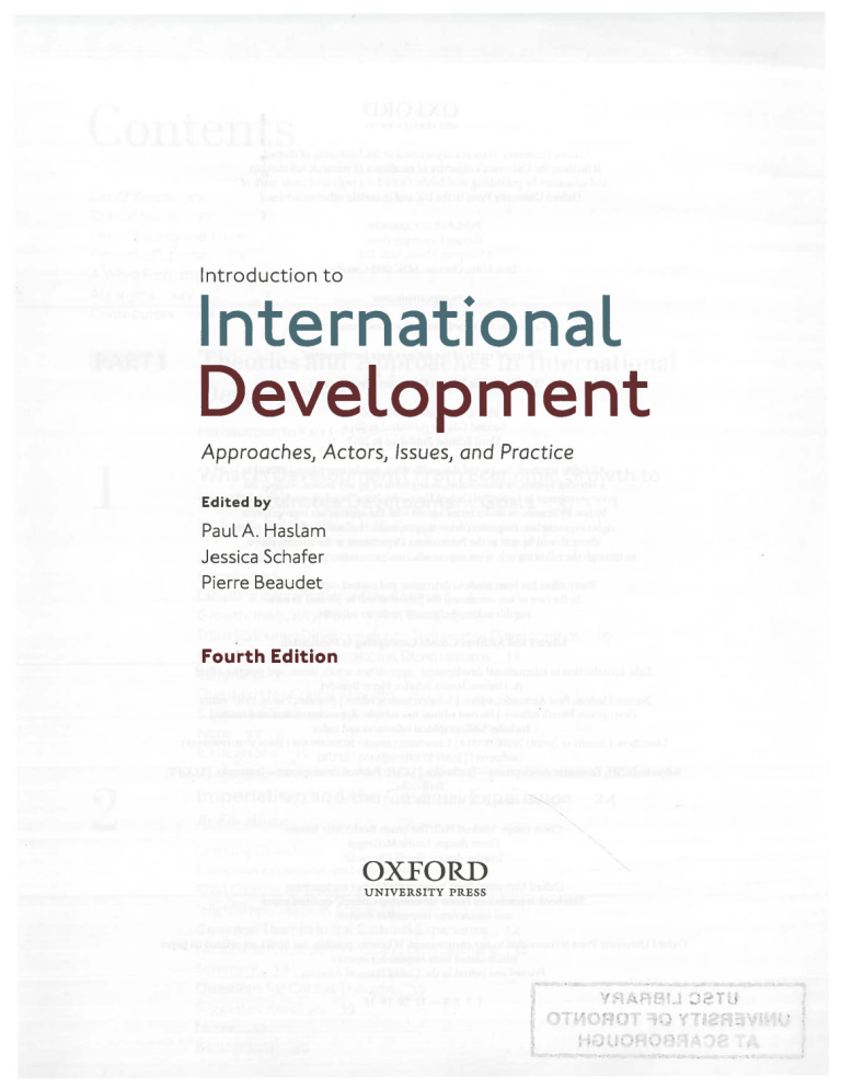Introduction to International Development: Approaches, Actors, Issues ...