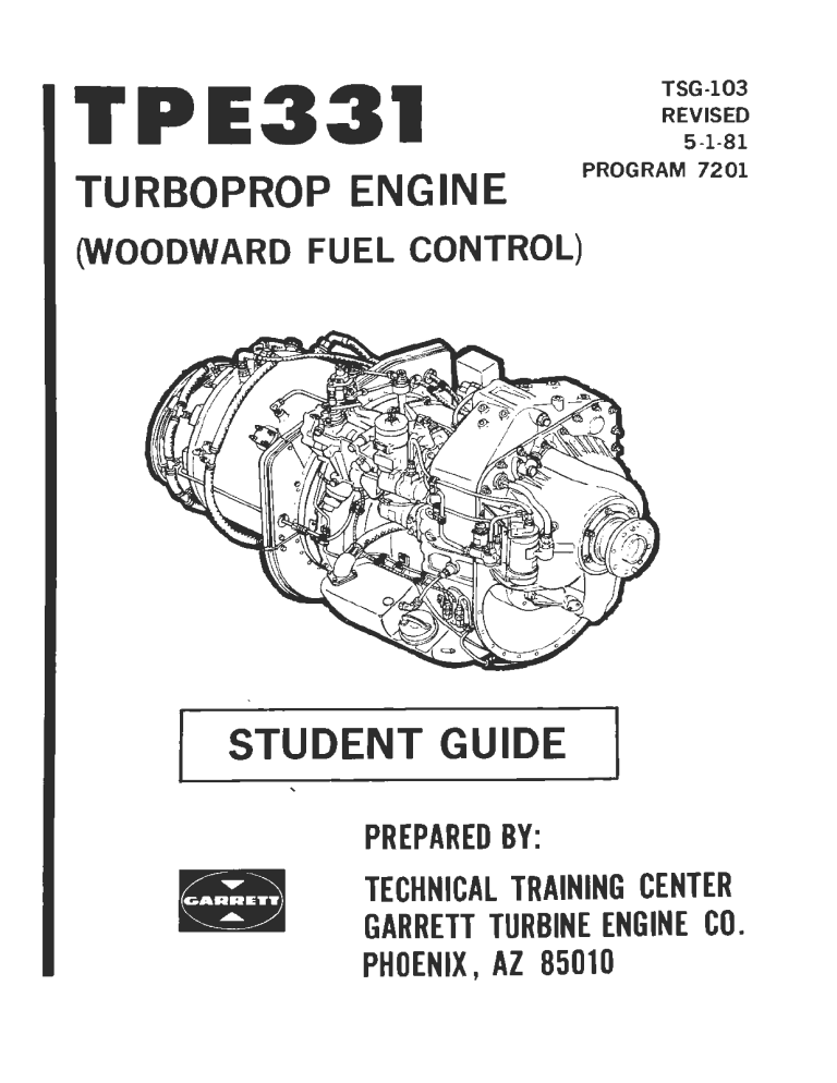 TPE331 Turboprop Engine Student Guide (Woodward Fuel Control)