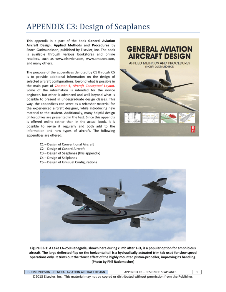 Design of Seaplanes Appendix C3 - General Aviation Aircraft Design