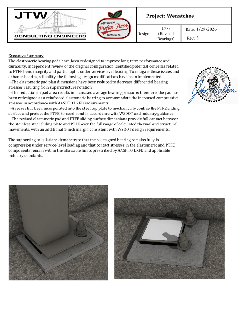 Wenatchee Bridge Bearing Redesign Report