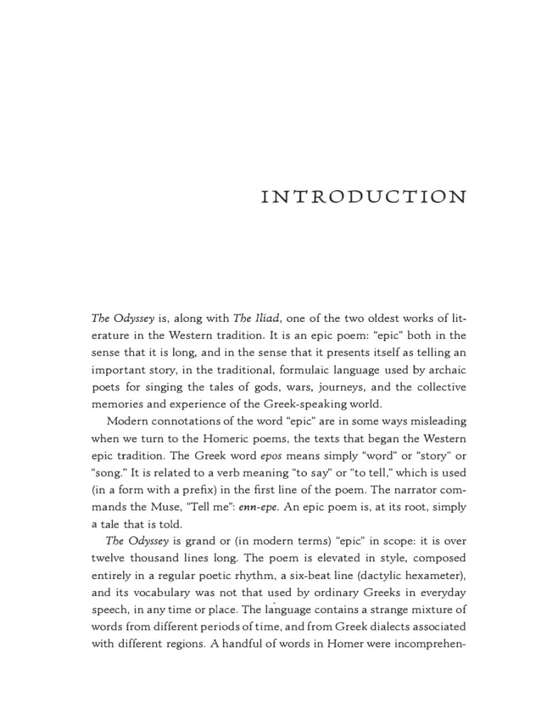 Introduction to The Odyssey: Epic Poetry & Homer