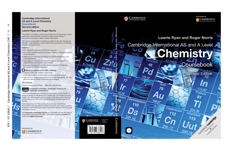 Cambridge AS & A Level Chemistry Coursebook