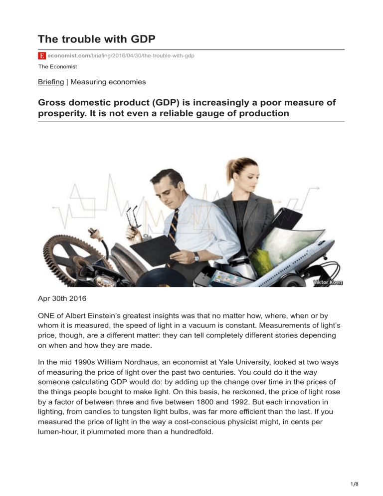 The Trouble with GDP: Why It's a Poor Measure of Prosperity