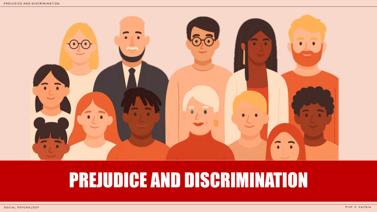 Prejudice and Discrimination: Social Psychology