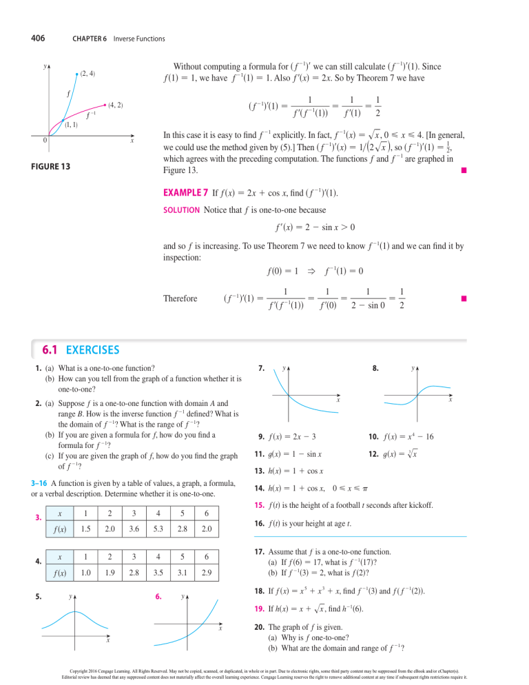 Chapter 6: Inverse Functions - Calculus Textbook