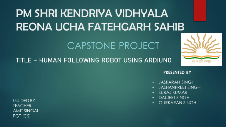Human Following Robot Using Arduino Capstone Project