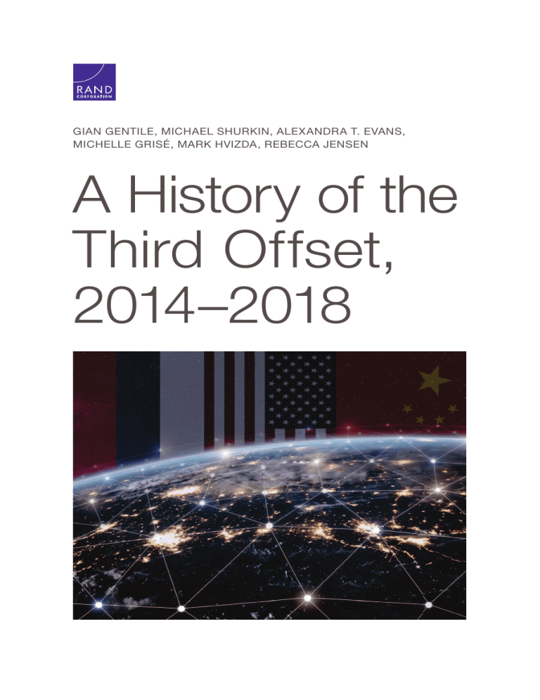 History of the Third Offset 2014-2018 RAND Report