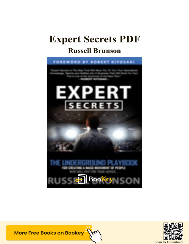 Expert Secrets PDF by Russell Brunson - Marketing Guide