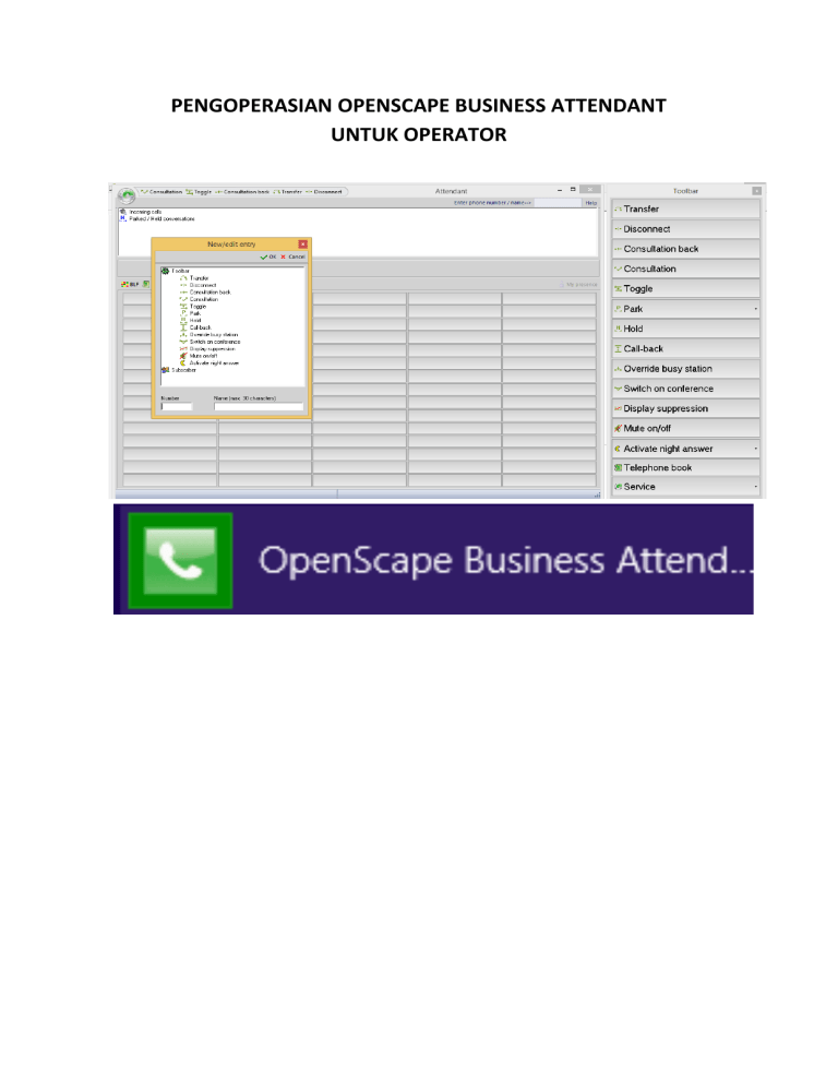 Manual Pengguna OpenScape Business Attendant untuk Operator