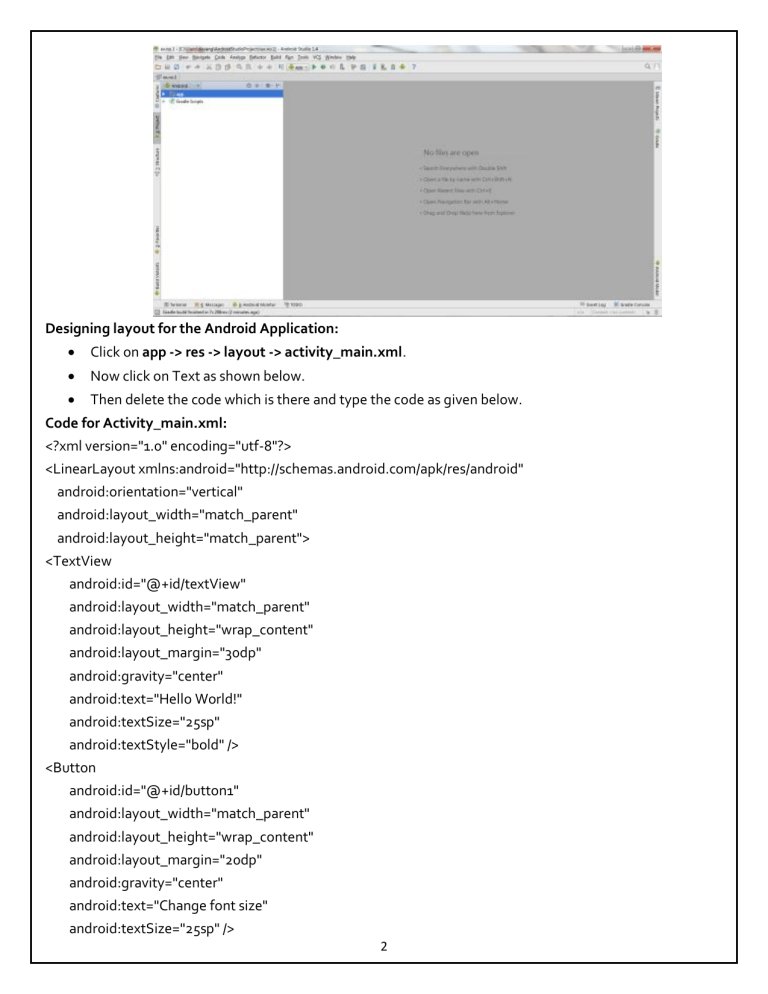 Android App Development Tutorial: GUI, Font & Color