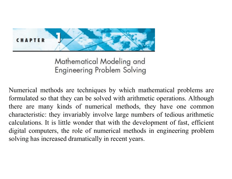 Mathematical Modeling and Engineering Problem Solving