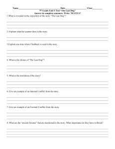 The Last Dog: Setting Analysis Worksheet