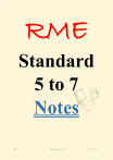 RME Standard 5-7 Notes: Religious & Moral Education Textbook