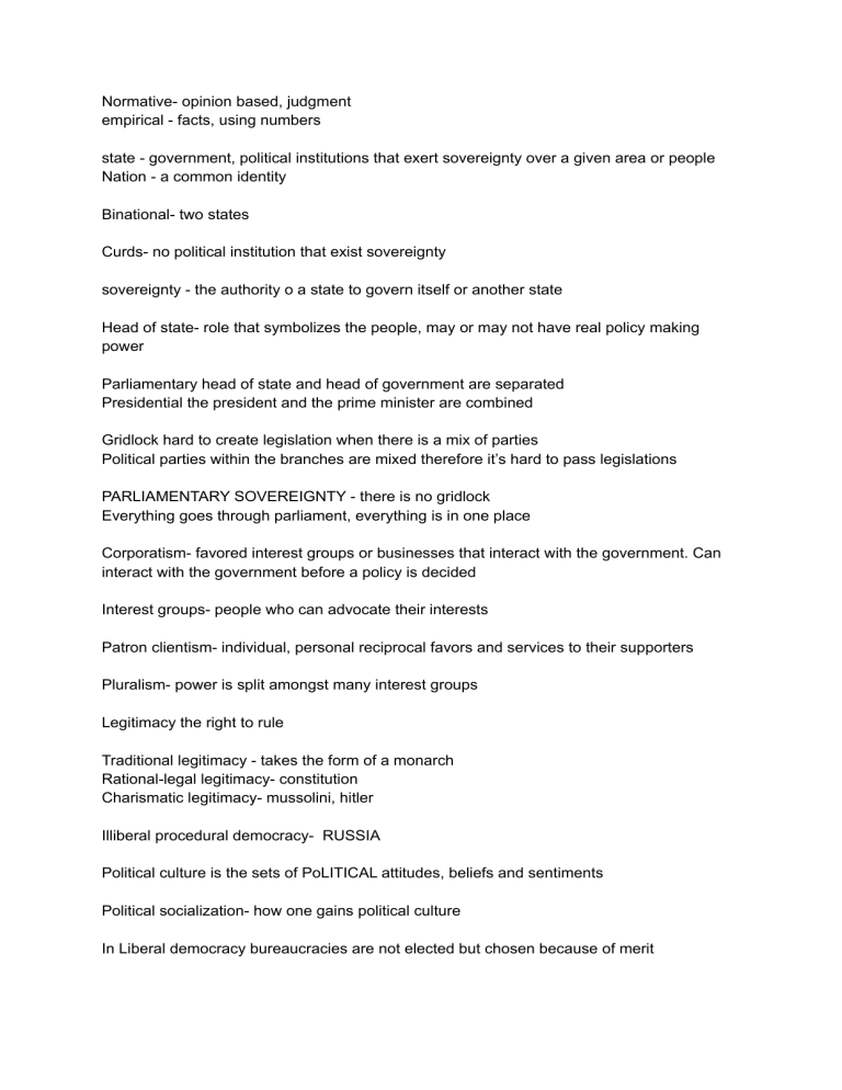 Political Science Glossary: Key Terms & Definitions