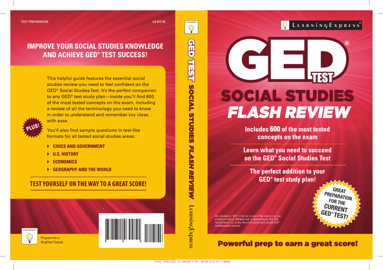 GED Test Social Studies Flash Review Study Guide