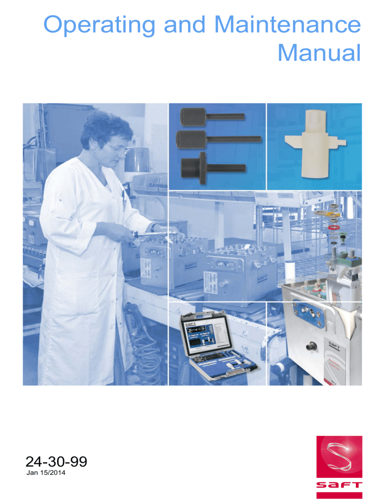 Saft Nickel-Cadmium Battery Operating & Maintenance Manual
