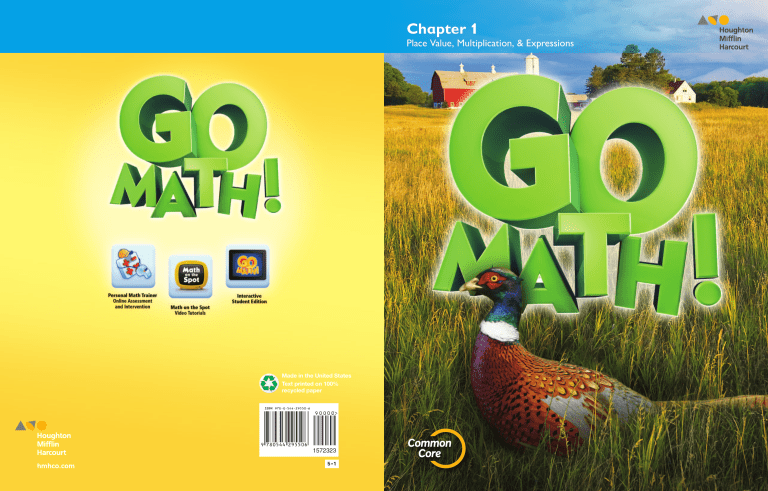 Go Math! Chapter 1: Place Value, Multiplication, & Expressions
