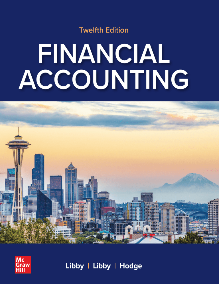 Financial Accounting 12th Edition Textbook by Libby Libby Hodge