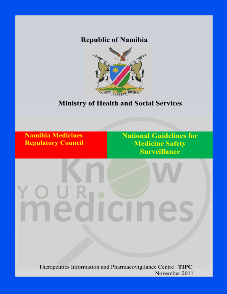 Namibia Medicine Safety Surveillance Guidelines