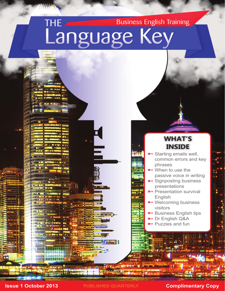 The Language Key: Business English Training Magazine (Oct 2013)